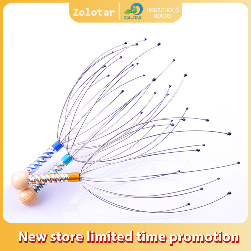 Zolotar Head Neck Scalp Massager Massage Octopus Stress Release Octopus ...