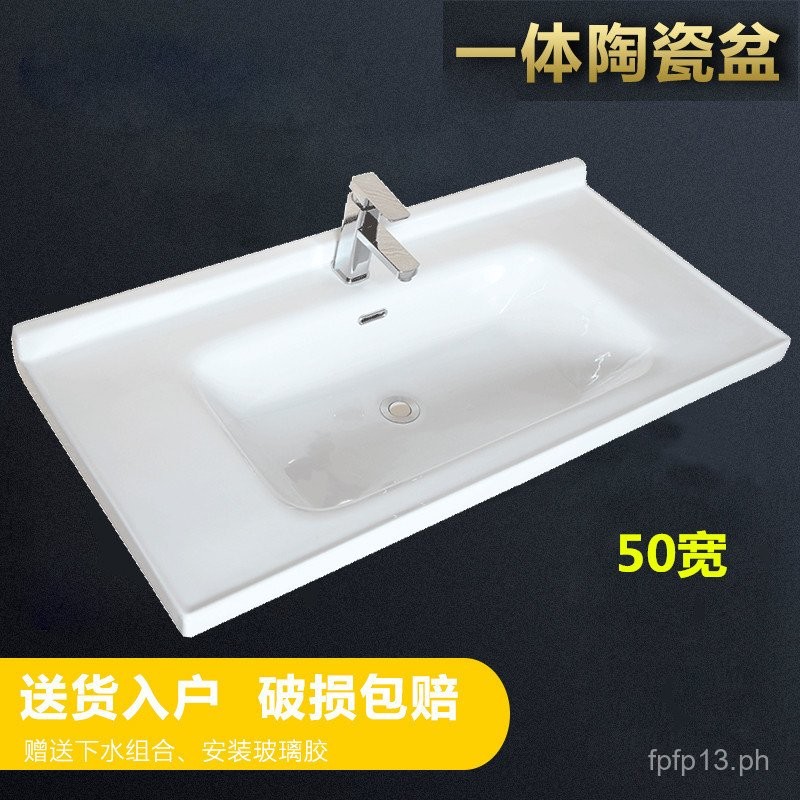 Ceramic Semi-Embedded Wash Basin Bathroom Sink Countertop Wash Basin ...
