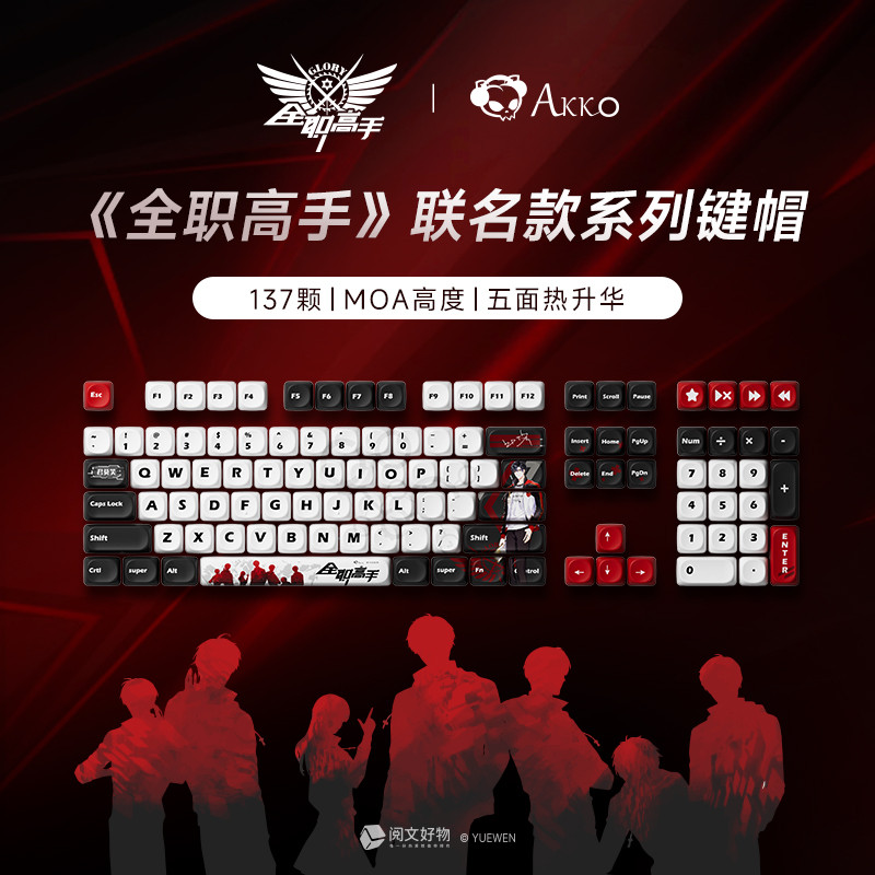 AKKO full-time expert collaboration mechanical keyboard keycaps 137 ...