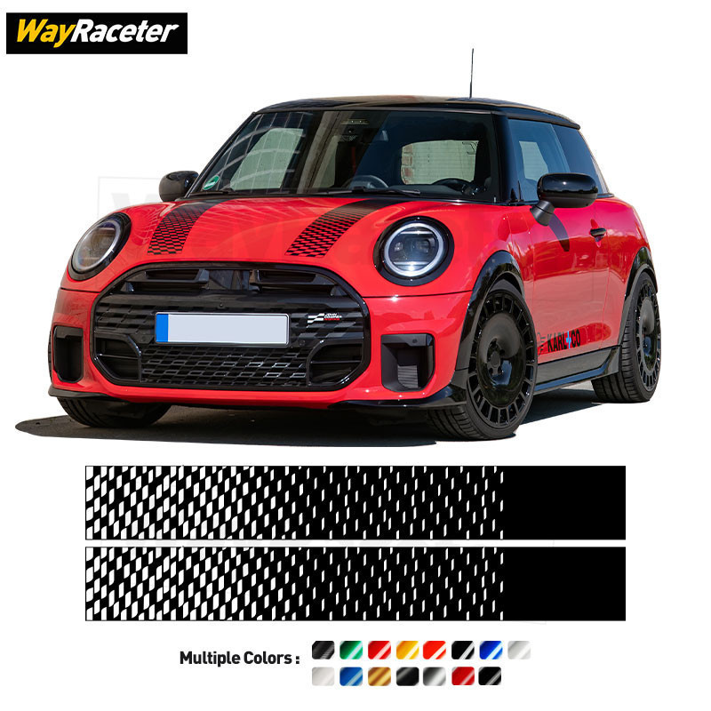 2 Pcs Bonnet Stripes Band Hood Sticker Maxi Tuner Styling Decal For MINI Countryman U25 2024 ...