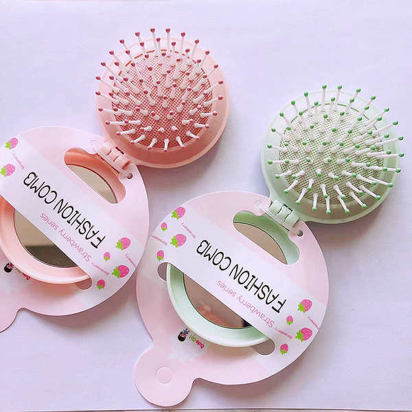 vanity mirror comb with mirror aesthetic comb with mirror Portable ...