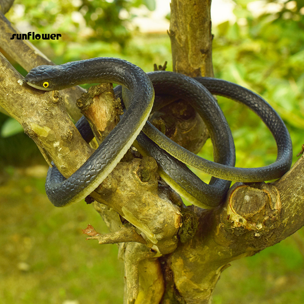 SU 80cm Realistic Appearance 3D Eyes Fake Snake Tricky Funny Spoof ...