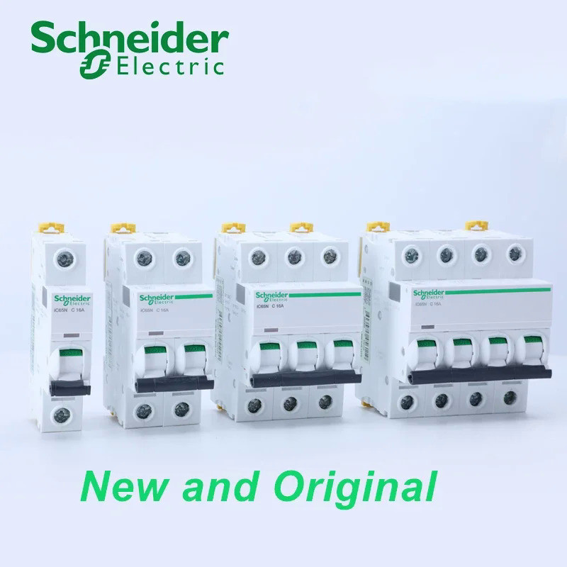 Schneider Electric Acti9 iC65N 1P 2P 3P 4P MCB Miniature Circuit Breaker C 1A 2A 4A 6A 10A 16A ...