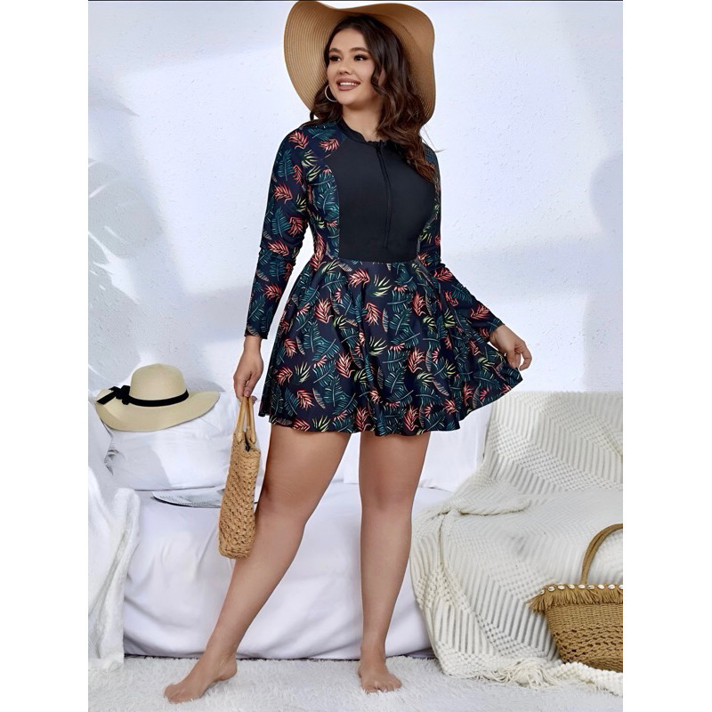 Beau Wendy Plus Size Rash Guard Skirt (No inner included) | Shopee ...