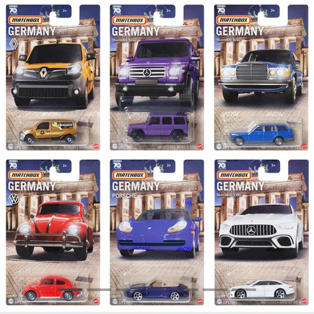 MATCHBOX 70th Anniversary German Series Volkswagen Beetle Mercedes-Benz ...