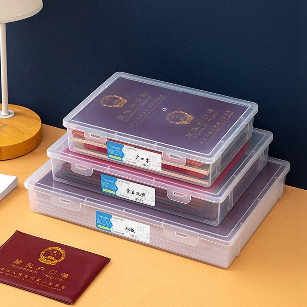 Document Storage Box Dustproof Plastic Paper Moisture-proof Wear ...