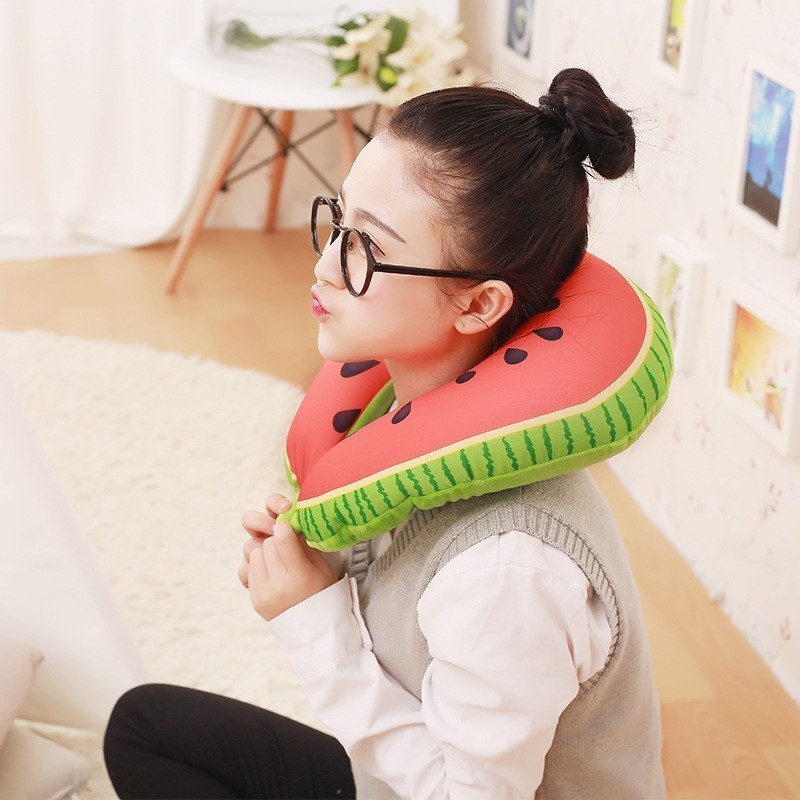 U Shape Neck Pillow Yelvo Material Cartoon Fruit Pattern Soft and Soft ...