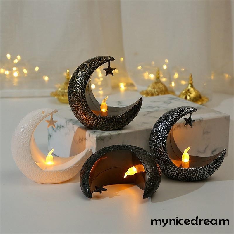 Hari Raya 2024 Vintage New Ramadan Kareem Metal Candlestick Eid Mubarak ...