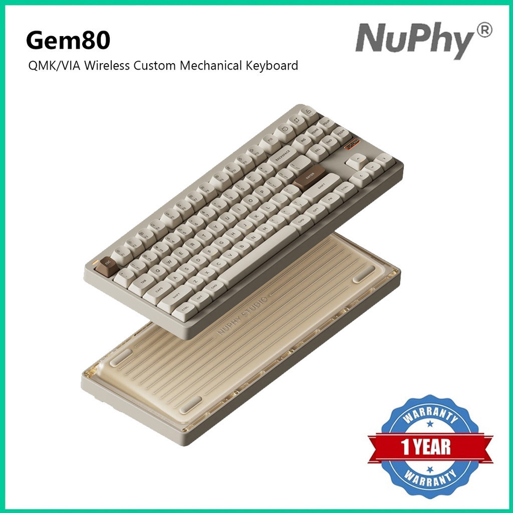 NuPhy Gem80 QMK/VIA Wireless Custom Mechanical Keyboard | Shopee ...