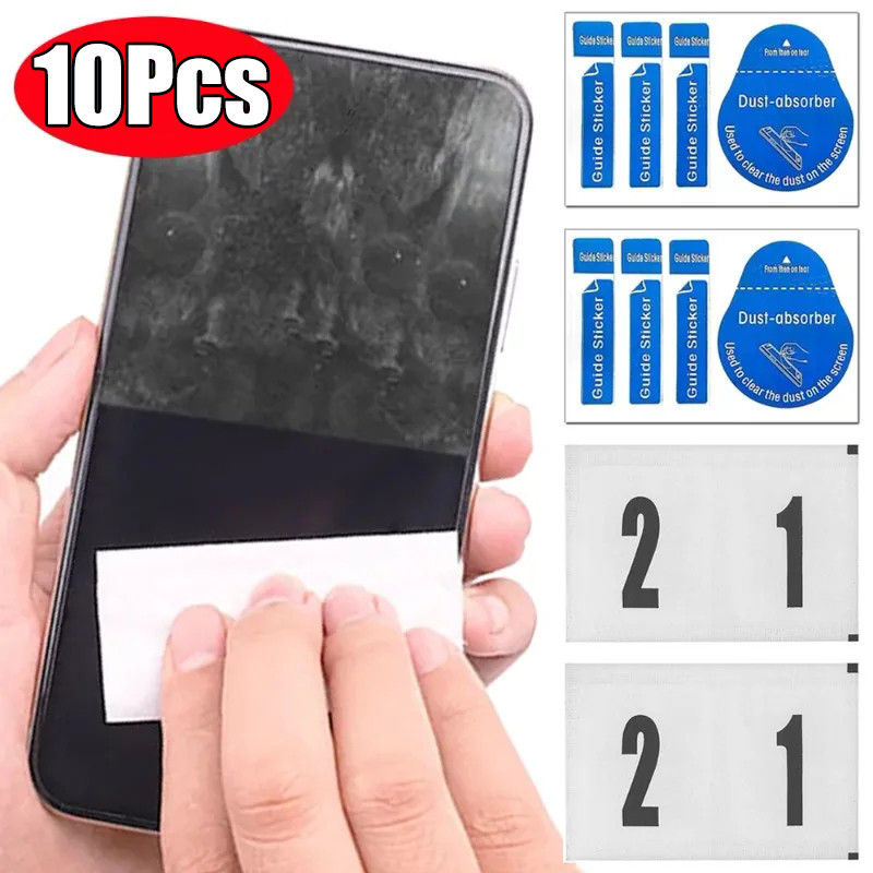 10Pcs Mobile Phone Screen Wet Dry Wipe Paper Dedust Tablet/Camera Lens ...