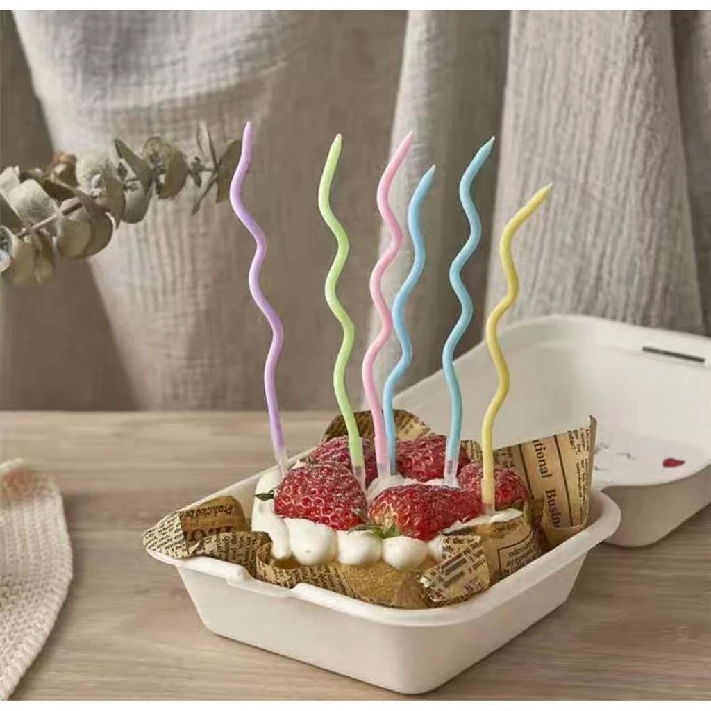 LILIN Celinecheryl 34303-6 macaron Thread Birthday Candle 6pcs ...