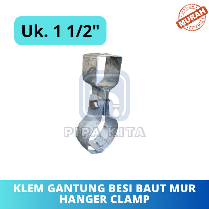 1 1/2 Inch Pipe Hanging Clamp Iron Hinge Hanger Clamp Clamp Bolt Nut ...