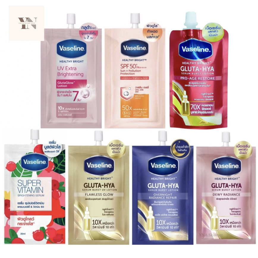 Vaseline Healthy Bright Gluta Hya Serum Dewy Radiance / Overnight ...