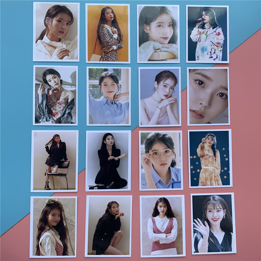 Kpop IU Lee Ji Eun Card Post Cards Photocards HD Collective ID Photo ...