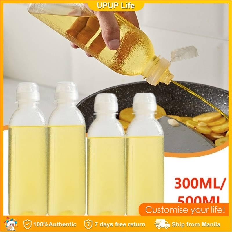 1PCS 300/500ml Oil Bottle Kitchen Oil Spray Bottle Condiment Squeeze ...