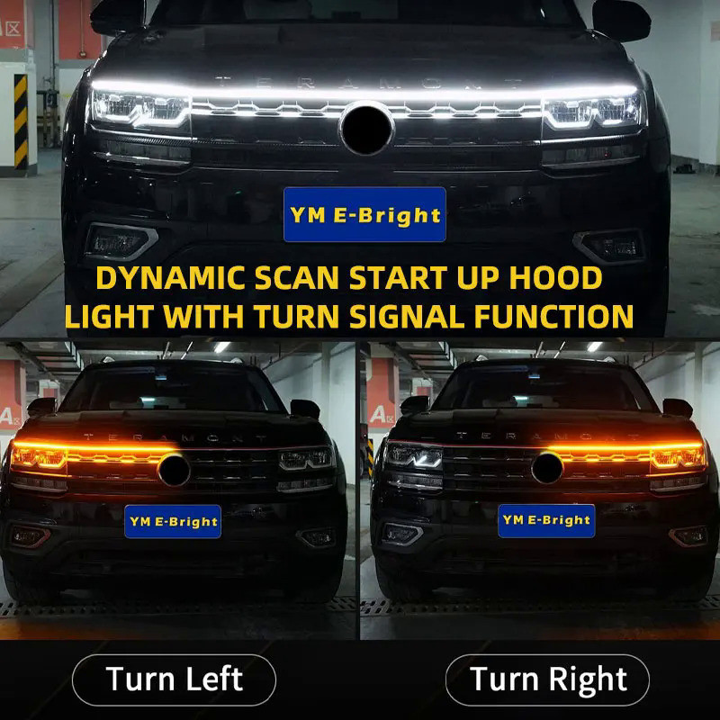 LED Daytime Running Light Car Hood Lights Strip Car Turn Signal ...