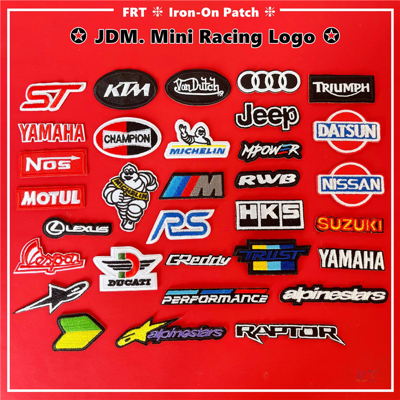 ☸ JDM. Mini Racing Logo Iron-on Patch ☸ 1Pc DIY Sew on Iron on Badges ...