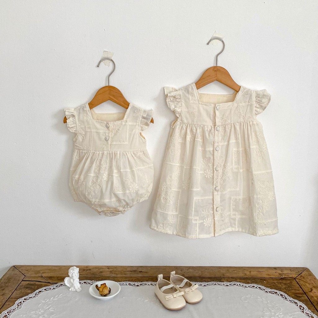 Girls' Sister Matching Summer Outfits New Baby Girl Embroidered Small ...