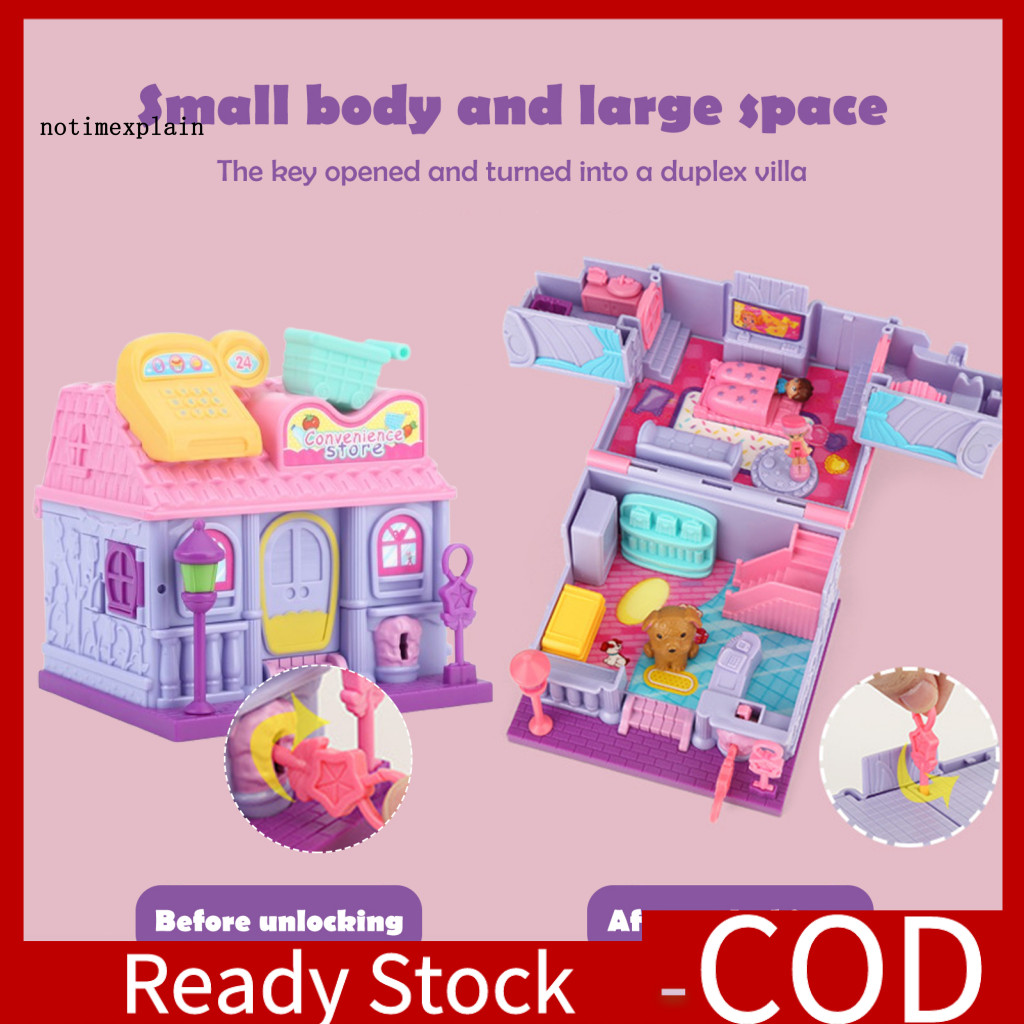 NTA Realistic Playset for Kids Girl House Playset Surprise Toy Cabin ...