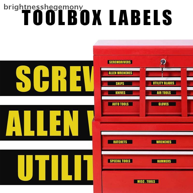 brightnesshegemony 30/36PCS Universal Toolbox Set Labels Motorcycle ...