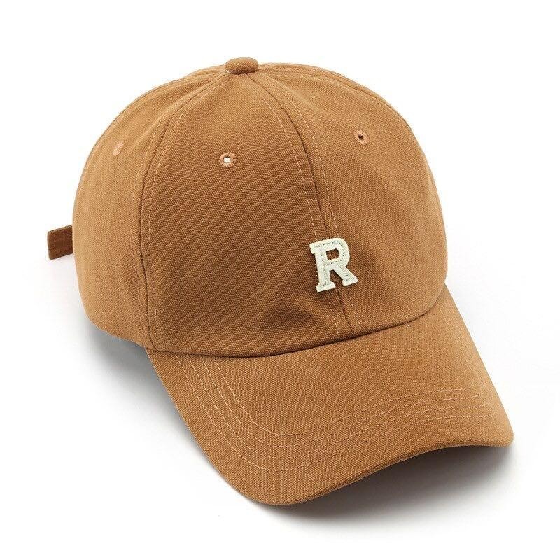 Korean Fashion Baseball Cap Letter "R" Patch Unisex Casual Hip Hop ...