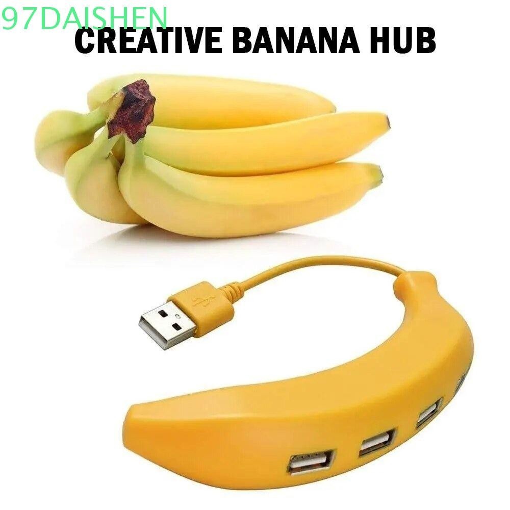 DAISHEN Banana Shape USB 2.0 Hub, Banana Shape USB 2.0 Funny 4 Port Hub ...