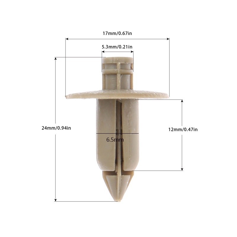 50Pcs Plastic Rivet Trim Panel Fastener Clips Door Retainer Fixed ...