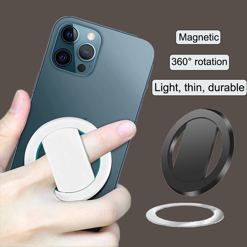 Magnetic cellphone holder 360° rotating ultra thin Anti-slip portable ...