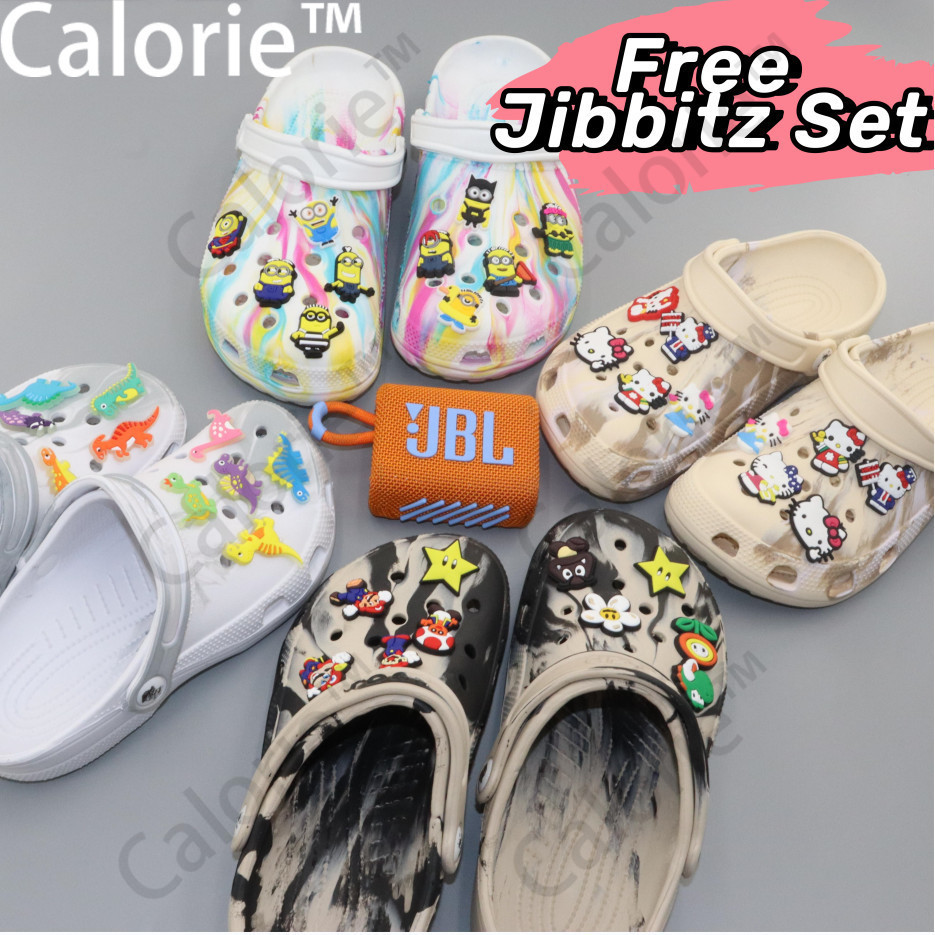 Calorie Unisex Clogs Mixtz Color Sandals For Women Paired With Jibbitz ...