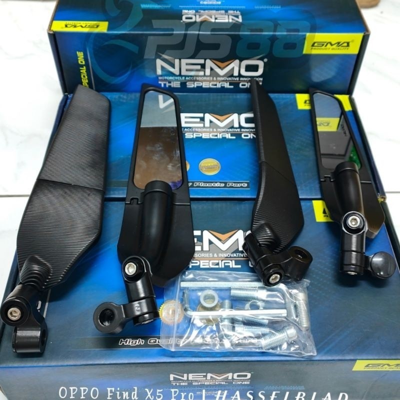 PUTIH Nemo Big And Small Winglet Mirror/Nemo Universal Winglet Mirror ...
