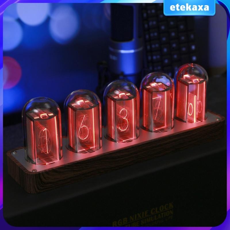 [Etekaxa] Nixie Tube Clock set Time Calibration Large Vintage Nixie ...