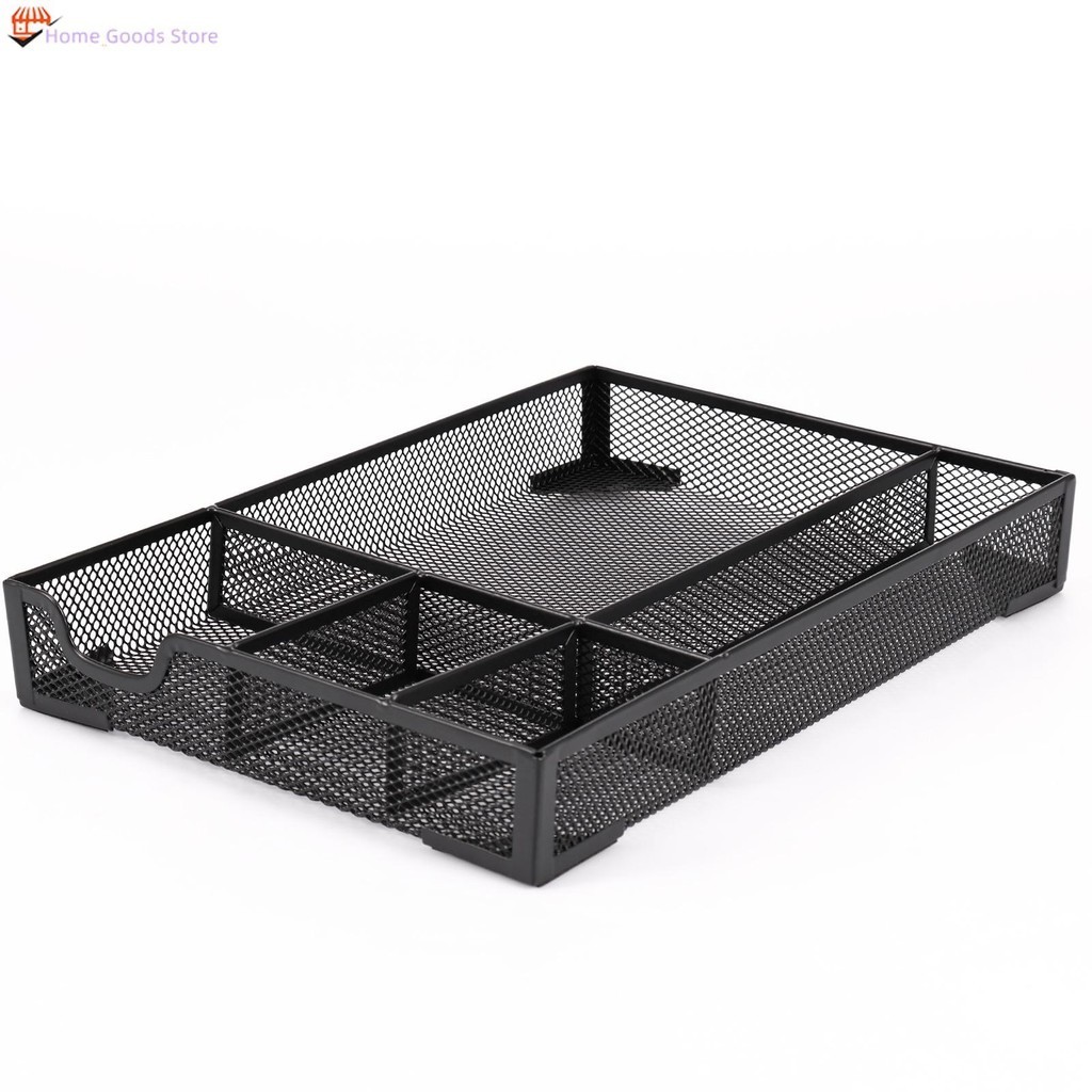 Desk Drawer Organizer Tray 5 Compartments Desk Drawer Organizer 12.4×8. ...
