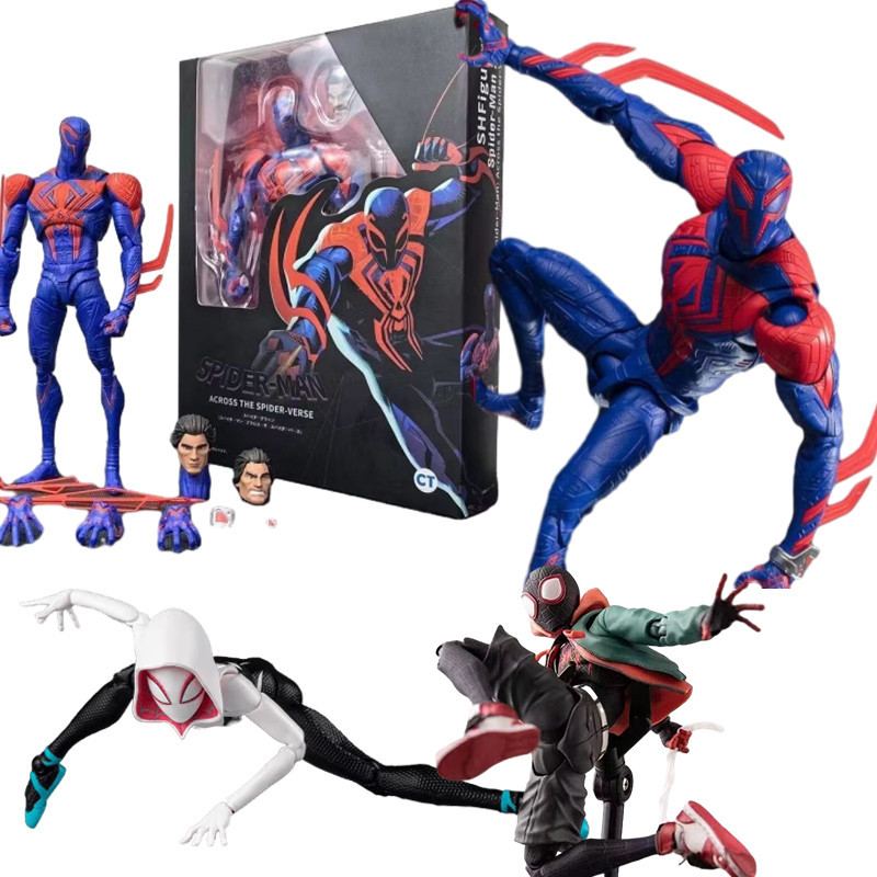 SHFJoint Movable Spider Man 2099 Action Figure Gwen Stacy Miguel O'Hara ...