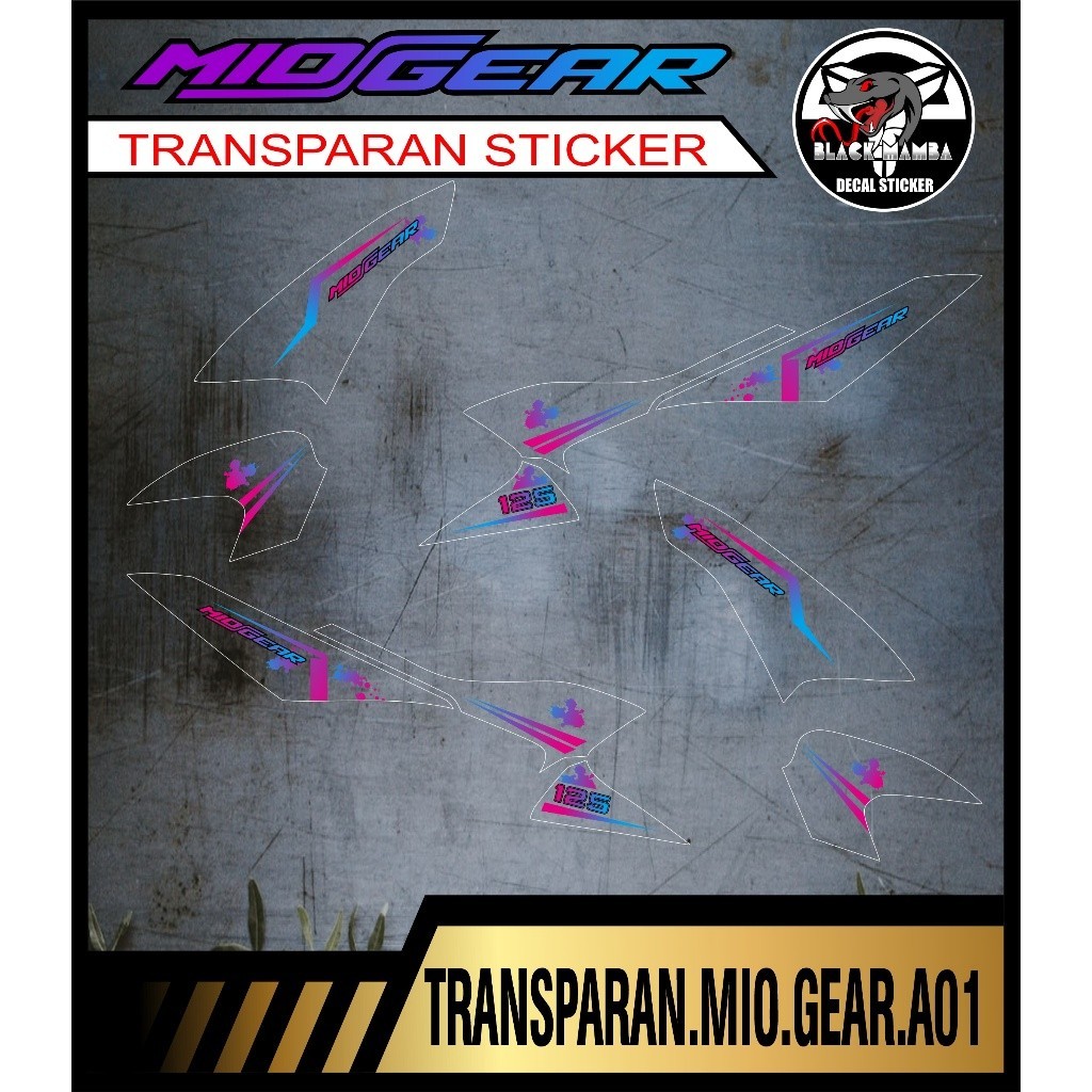 MIO GEAR TRANSPARENT STRIPING MIO GEAR CODE A01 TRANSPARENT VARIATIONS ...