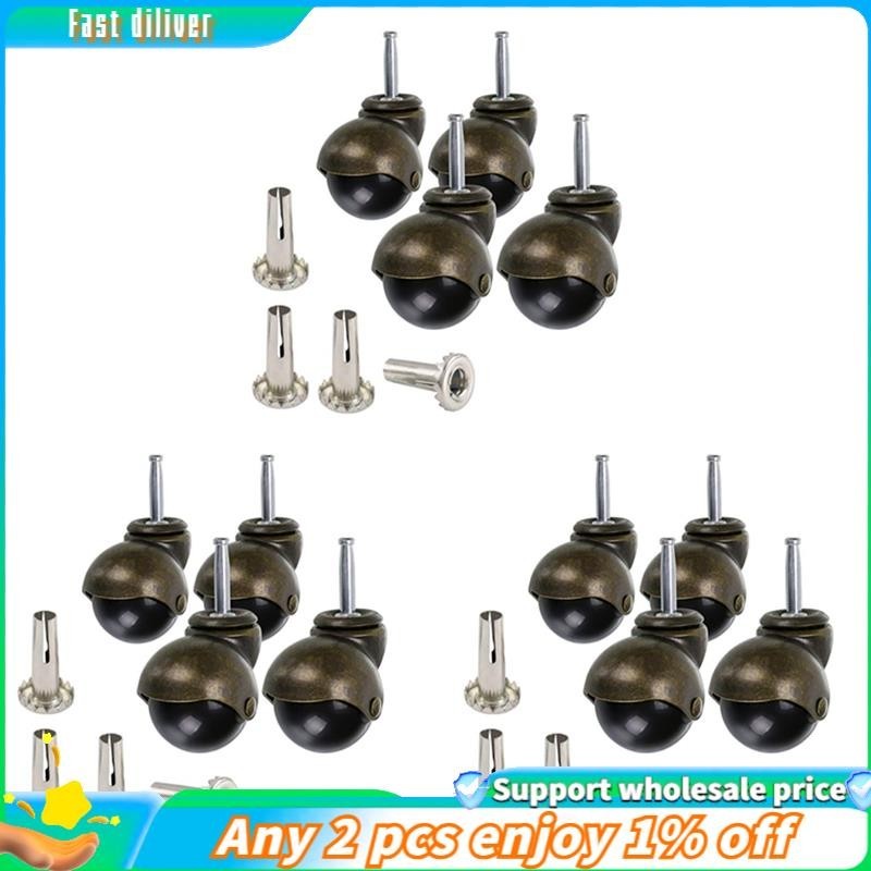 In stock-12 Pack 2 Inch Ball Caster Stem Caster Wheel with Sockets ...
