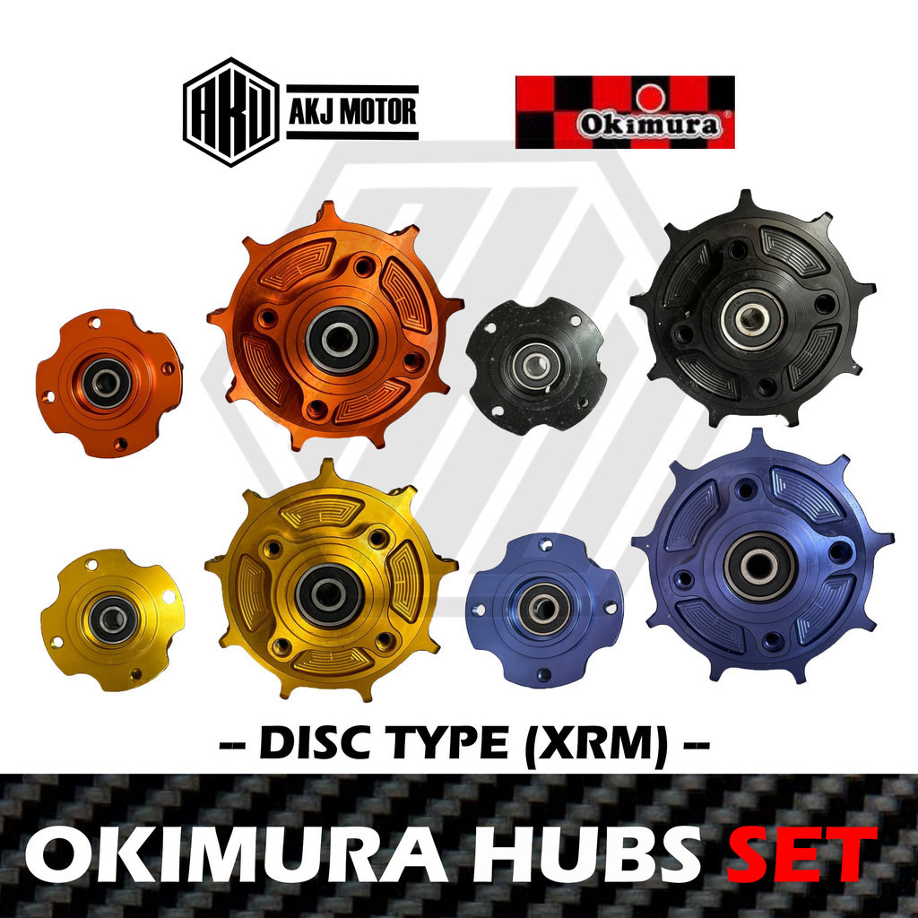 HONDA XRM/RS125/WAVE HUB SET DISC TYPE - OKIMURA OKM ( FLOWER TYPE ...