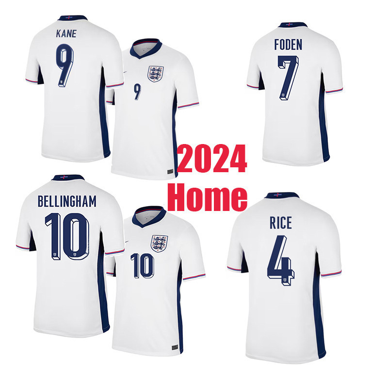 2024 Englands BELLINGHAM home Soccer Jerseys 24/25 National Team TOONE ...