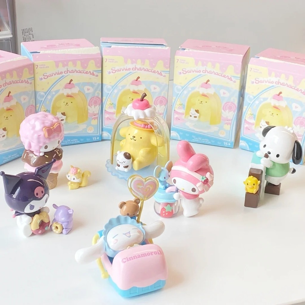 Sanrio x MINISO Random Box Colorful Food Series Figure Model Blind Box ...