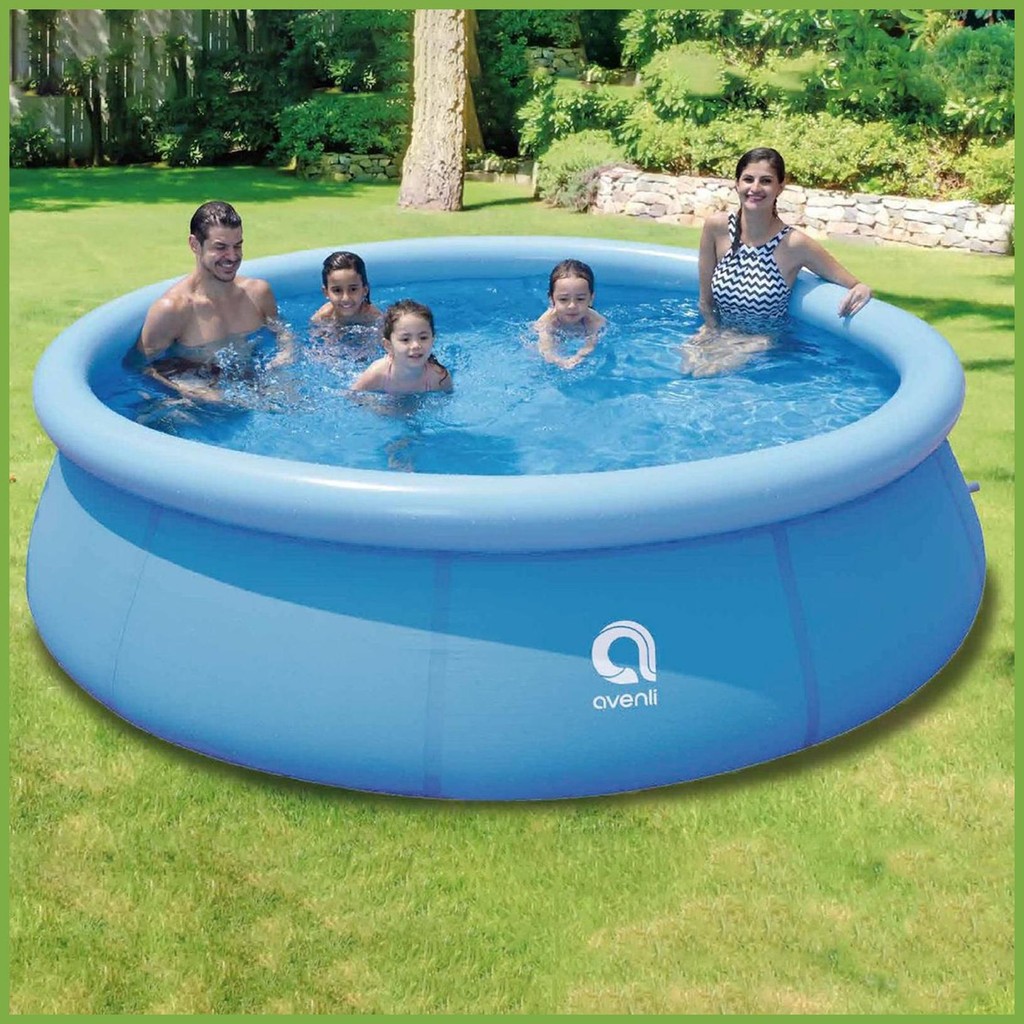 Large Inflatable Pool Toddler Swimming Pond Round Blow Up Pool Water ...