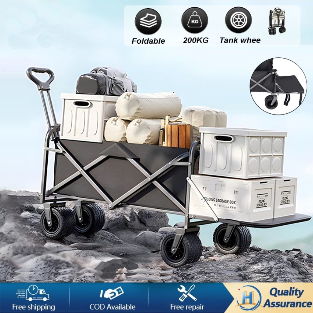 JF Outdoor camper collapsible cart oversized camp car picnic car ...