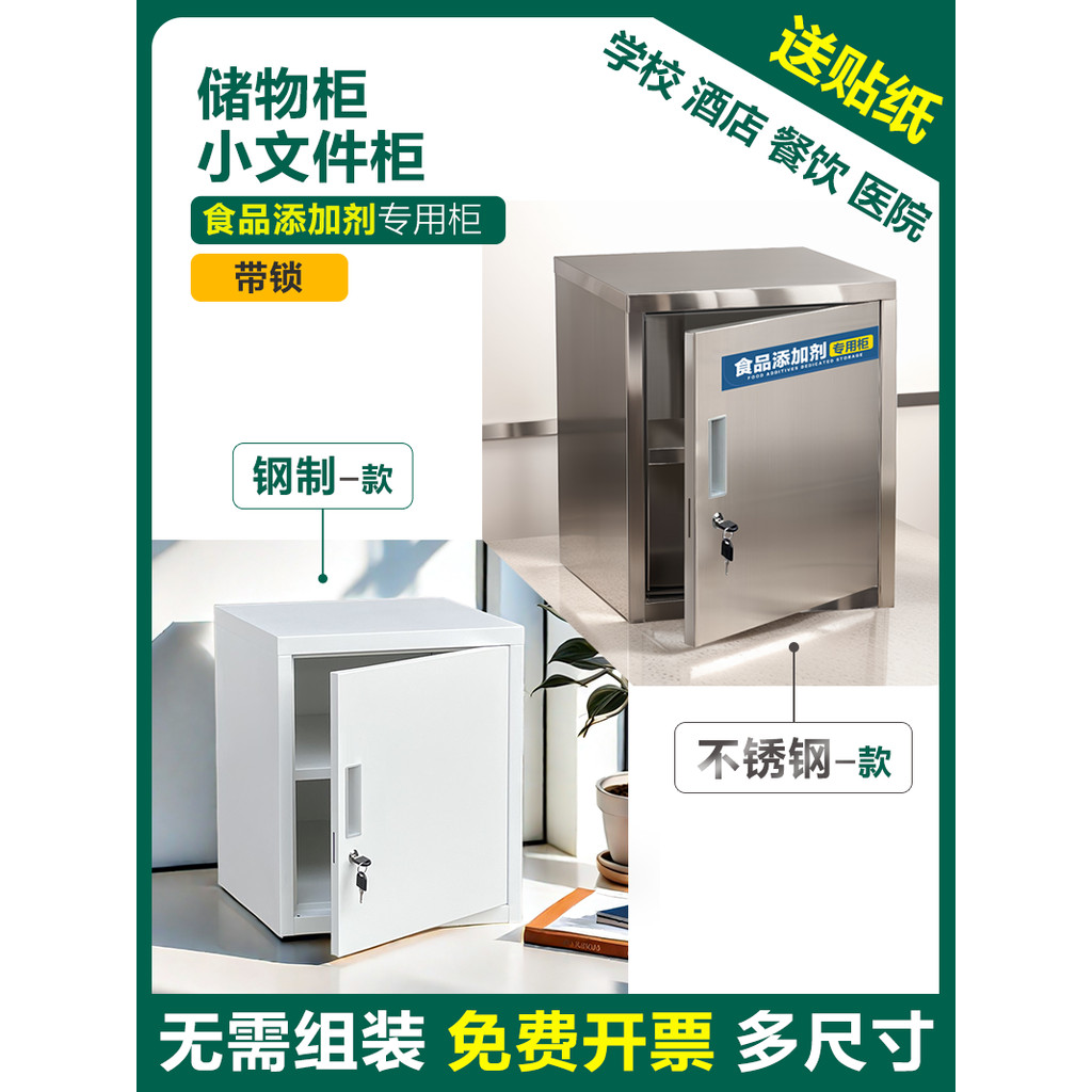 Small Single Door File Cabinet for Food Additives, Stainless Steel ...