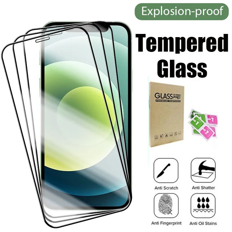9D HD Clear Glass Screen Protector Film For iPhone 11 13 15 16 14 12 ...
