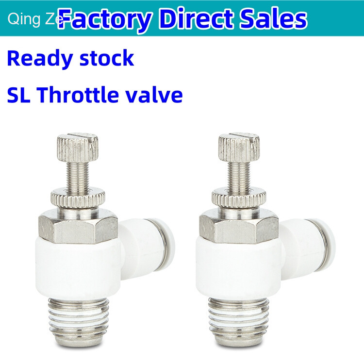 Pneumatic Trachea SL8-02 Speed Regulating Valve Throttle Valve Quick Quick Plug Joint Adjustable ...