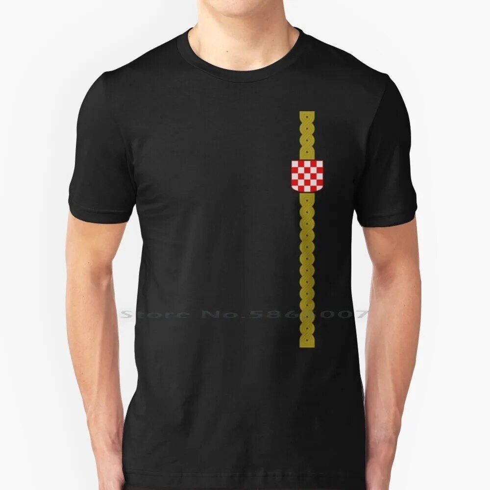 Croatia Crest With A Pleter Pattern Hrvatski Pleter T Shirt 100% Cotton ...