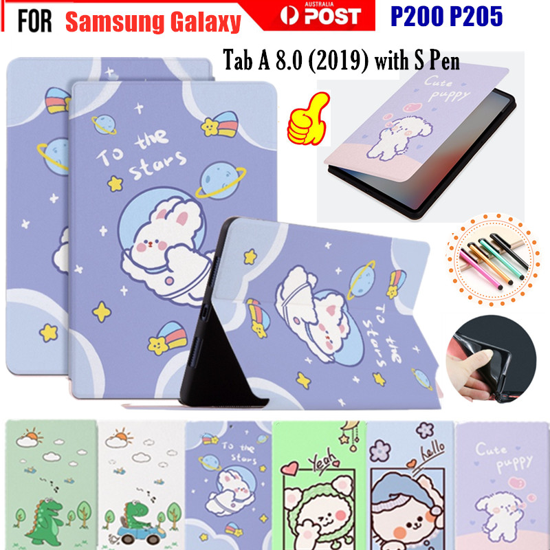 For Samsung Galaxy Tab A 8.0 (2019) with S Pen SM-P200 P205 Kids Cute ...