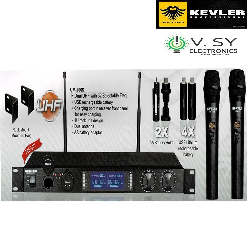 2023 Kevler UM-200S Dual Channel Professional Wireless Microphone with ...