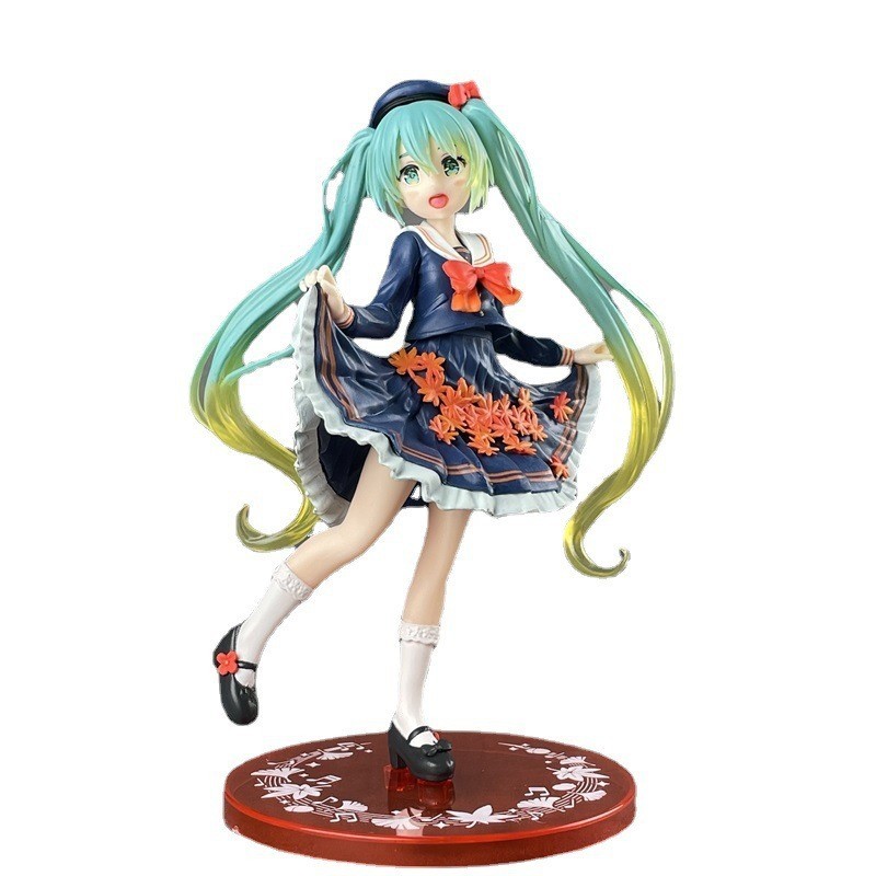 Anime Hatsune Miku Maple leaf uniform Collectible Action Figure Fans ...