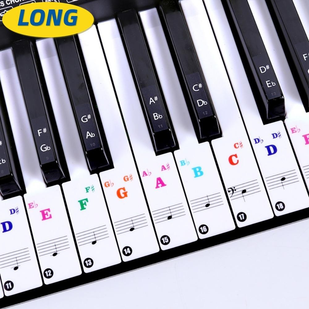 LONNGZHUAN Piano Keyboard Stickers, Self-adhesive 88/61/54/49 Key Piano ...