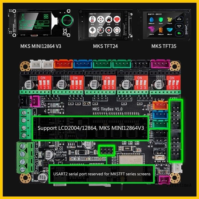 Fir Makerbase MKS TinyBee Motherboard 32Bit 3D Printer Control Board ESP32 MCU Wifi | Shopee ...