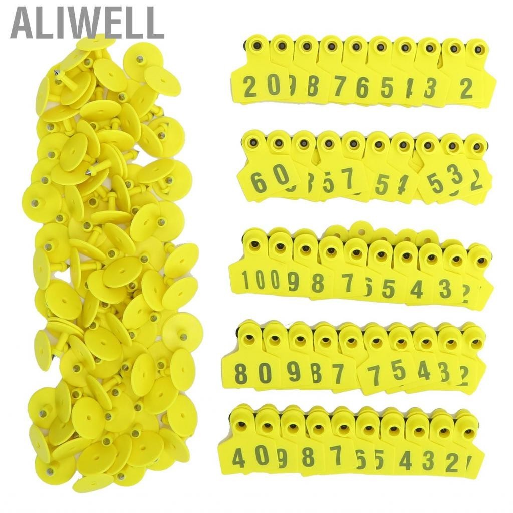 Aliwell No.001‑100 Farm Pig Ear Tag Livestock Labels Set Poultry ...